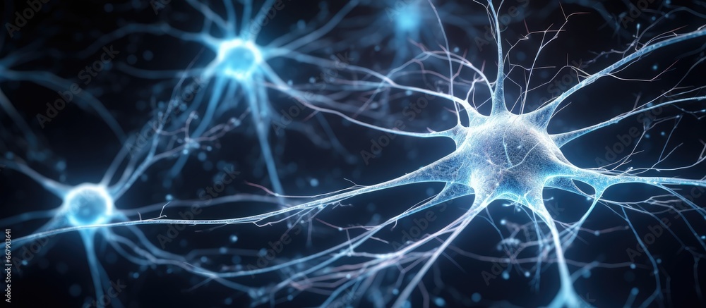 Pyramidal neuron displaying apical dendritic trunk and basilar ...