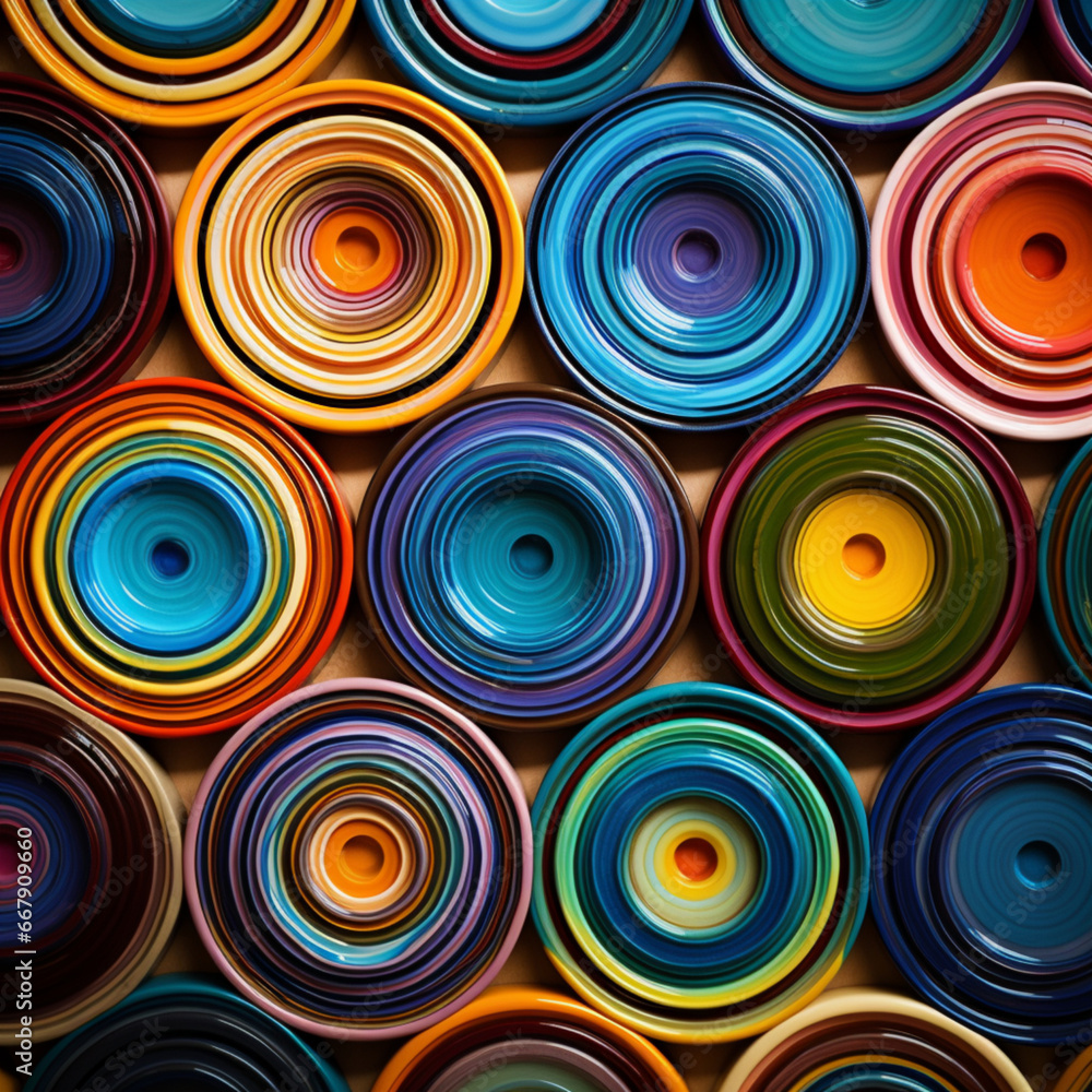 Fondo con detalle y textura de varias piezas de formas circulares, con ...