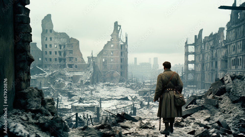 Desolation in the Heart of Frozen Stalingrad: A War Film Still Depicts ...