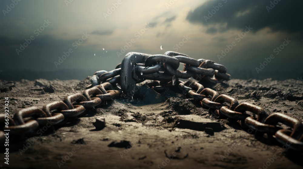 Powerful imagery of broken chains symbolizing liberation and strength ...