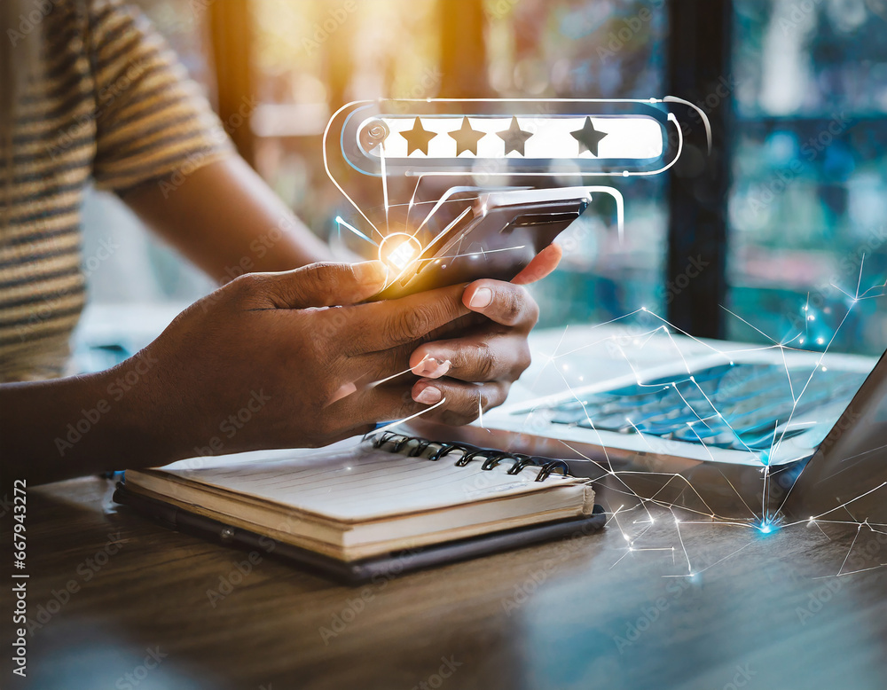 using a mobile phone for download and update application and waiting to ...