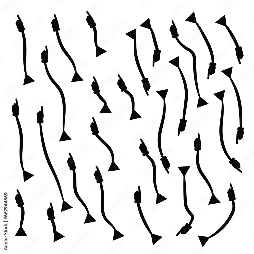 Arrow set. Different directional icons, vector illustration collection ...