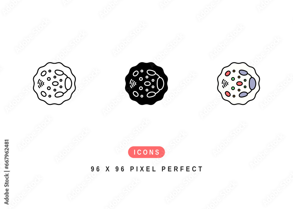 Neutrophil Icon. Myeloid Blood Cell Structure Symbol Stock Illustration ...