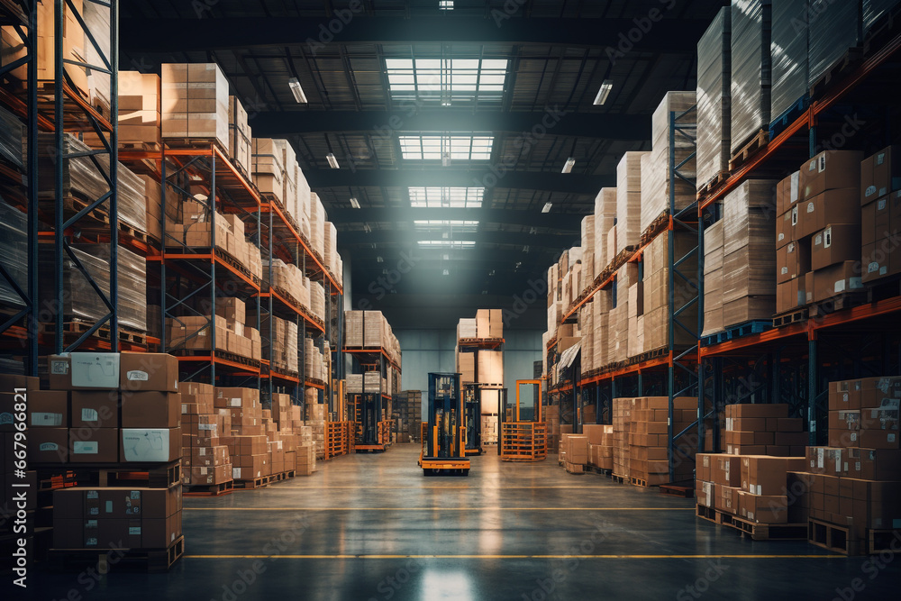 Business, transportation, logistics concept. Industrial distribution ...