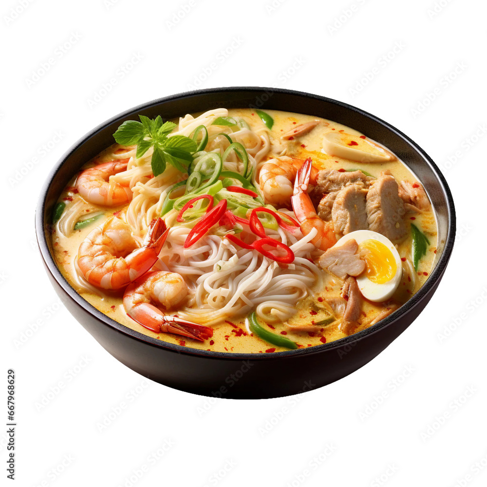Laksa, transparent background, isolated image, generative AI Stock ...