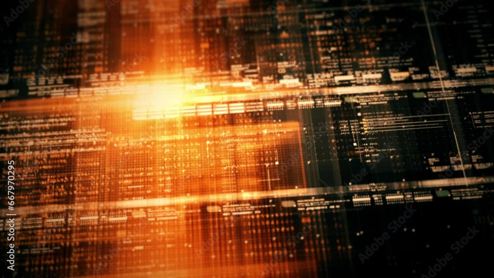 Immersive data matrix simulation UI with cutting-edge digital ...