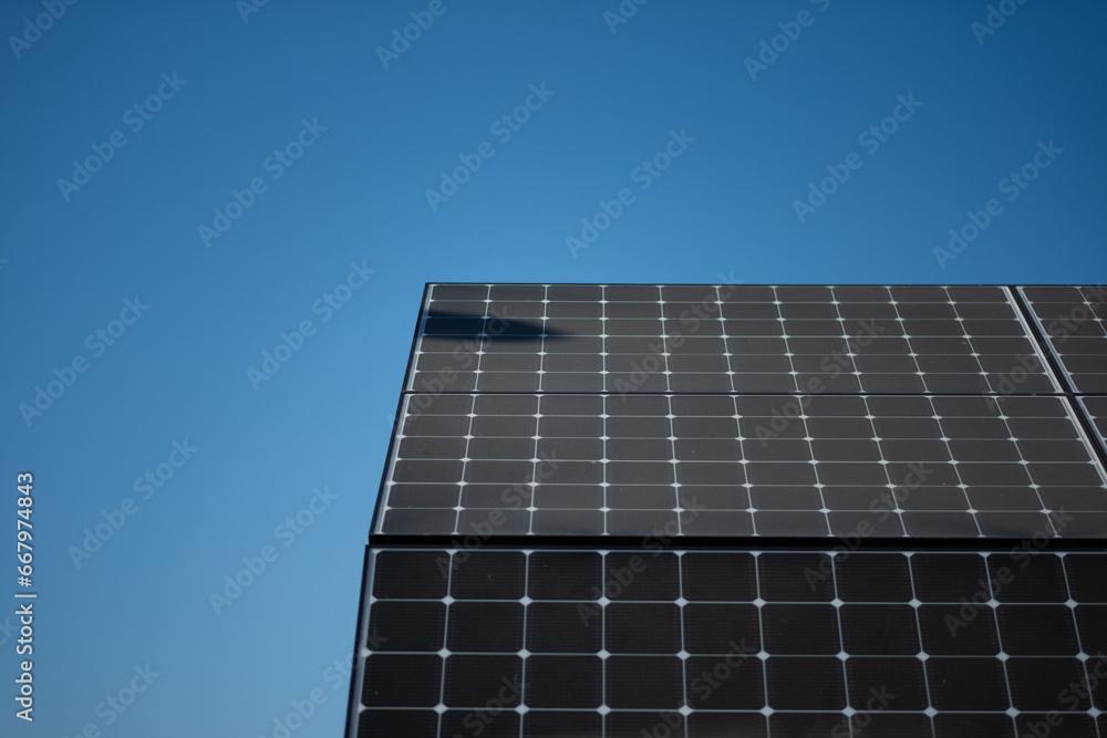A folding, portable solar panel helps power a construction site in ...