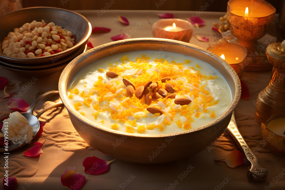 Kheer a traditional food for Diwali Stock Photo | Adobe Stock