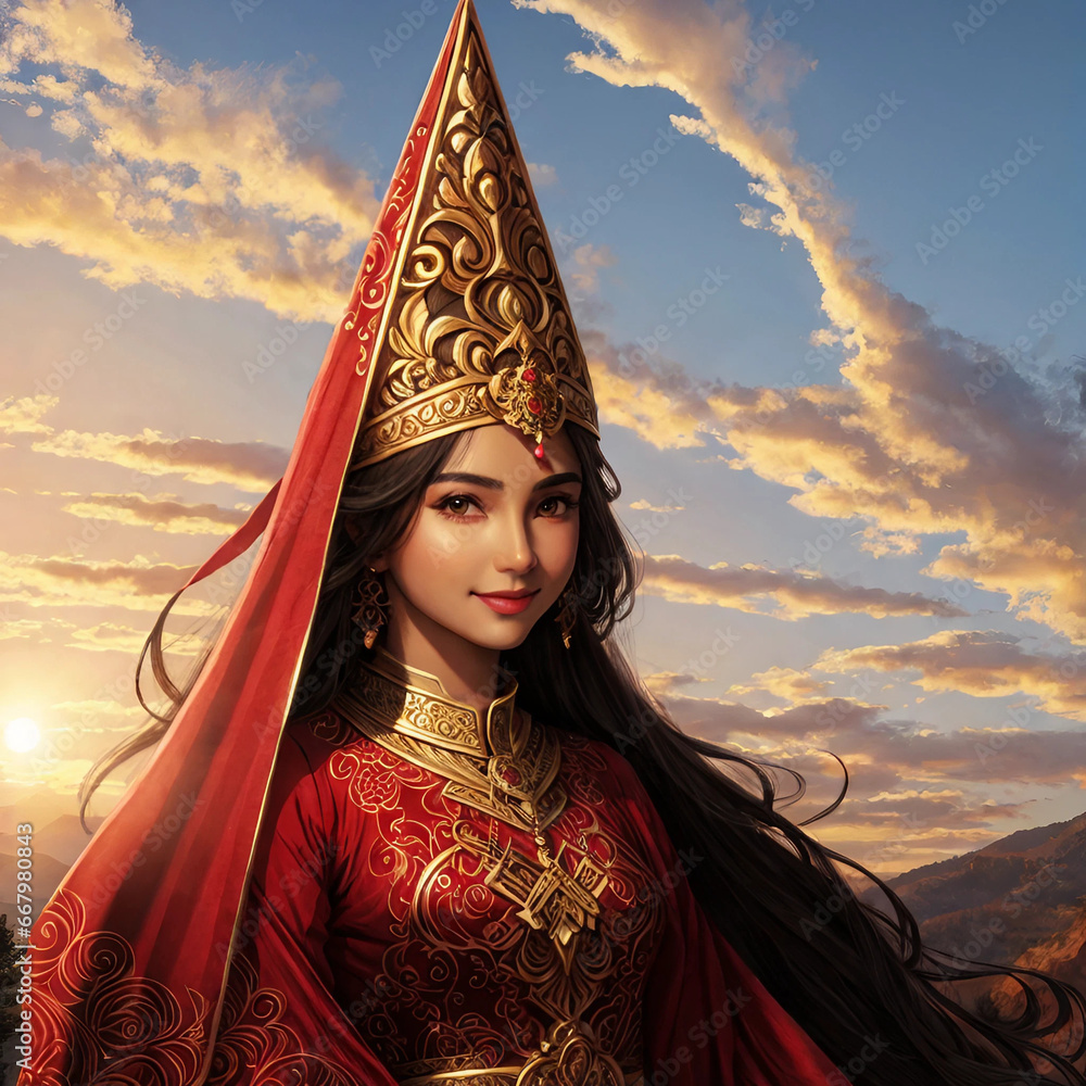 Fantasy on the theme of the national costume of a bride or princess ...