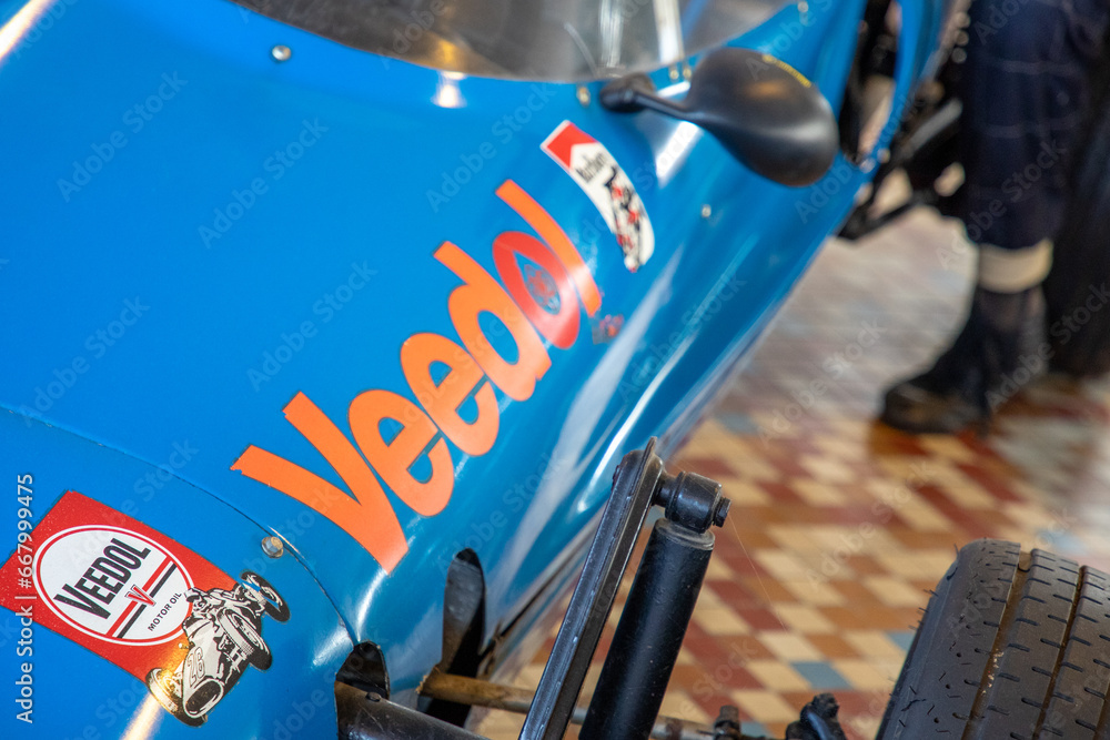 Veedol motor oil brand logo and text sign in race chemical ancient car ...