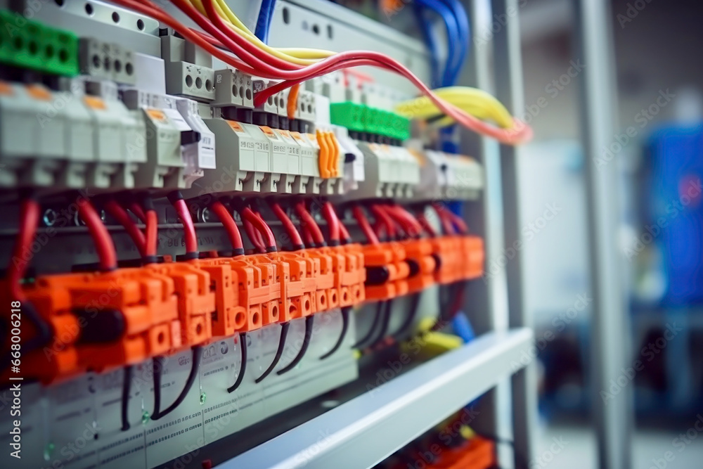 Electrical equipment of a modern plant. Power supply, communication and ...
