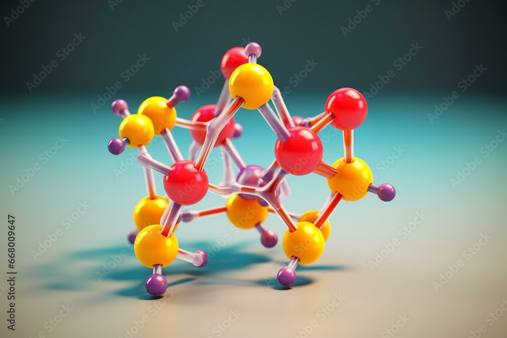 ภาพประกอบสต็อก 3D model of chloroxylenol: antiseptic, disinfectant ...