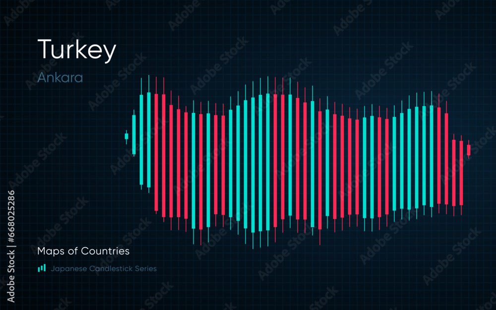 Turkey map is shown in a chart with bars and lines. Japanese ...