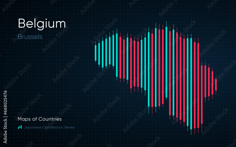Belgium map is shown in a chart with bars and lines. Japanese ...