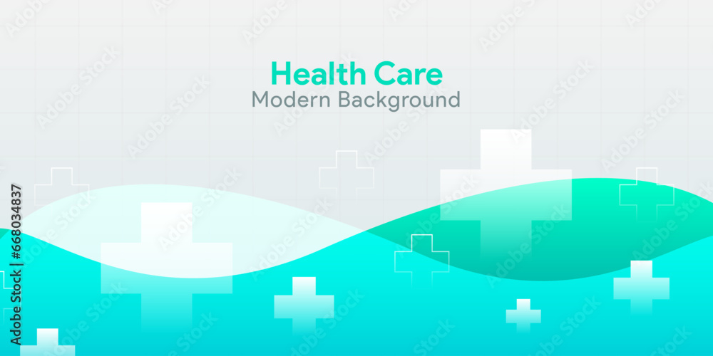 Modern healthcare and medicine background vector banner design with ...