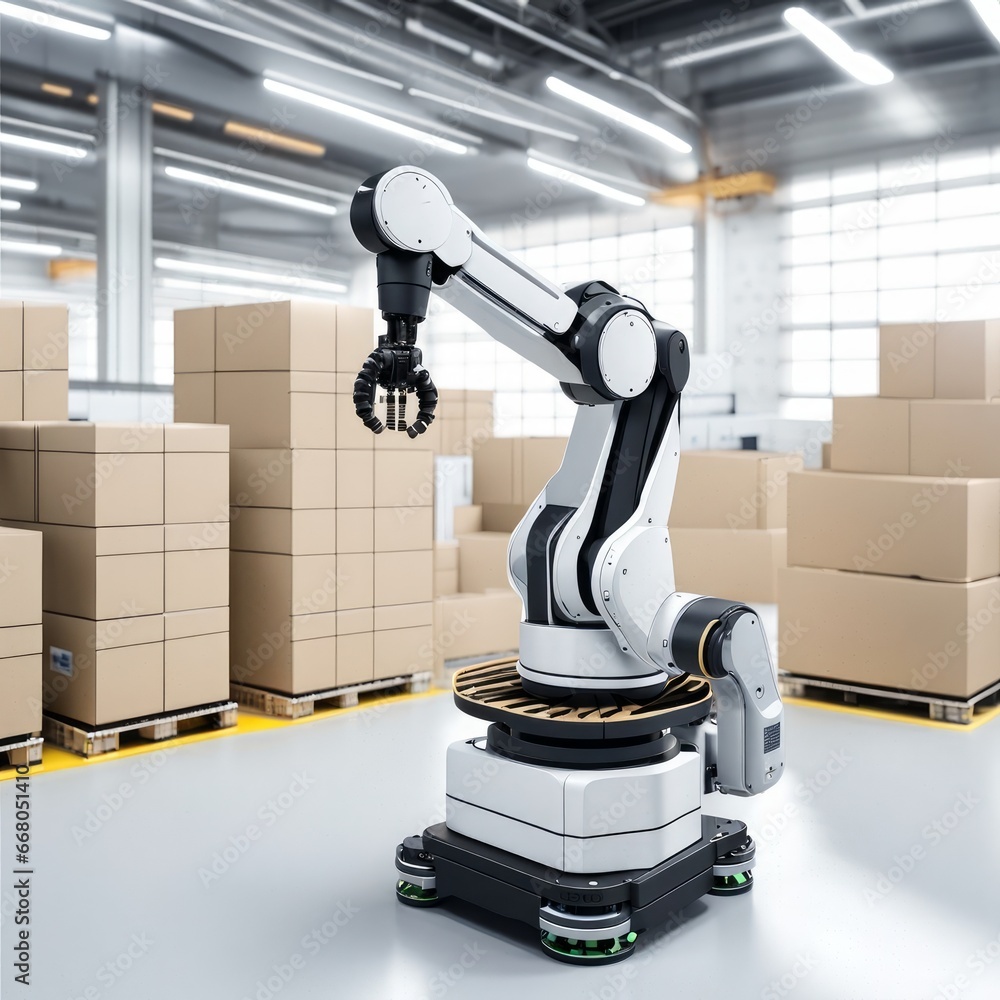 Robotic arm for packing with producing and maintaining logistics ...