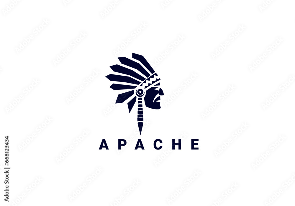 apache, apache logo, red indian, chief logo, warrior, warrior logo ...