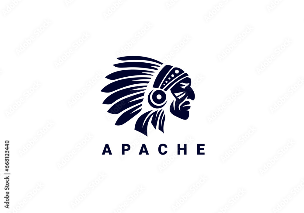 apache, apache logo, red indian, chief logo, warrior, warrior logo ...