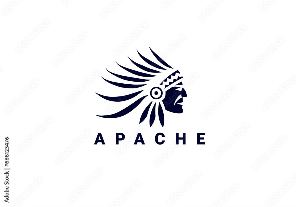 apache, apache logo, red indian, chief logo, warrior, warrior logo ...