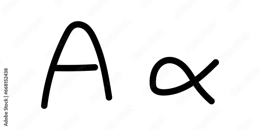Alpha greek alphabet letters. Small and capital alpha and omega ...