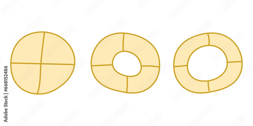 Set of four parts of circle. Pie chart with four same size sectors ...