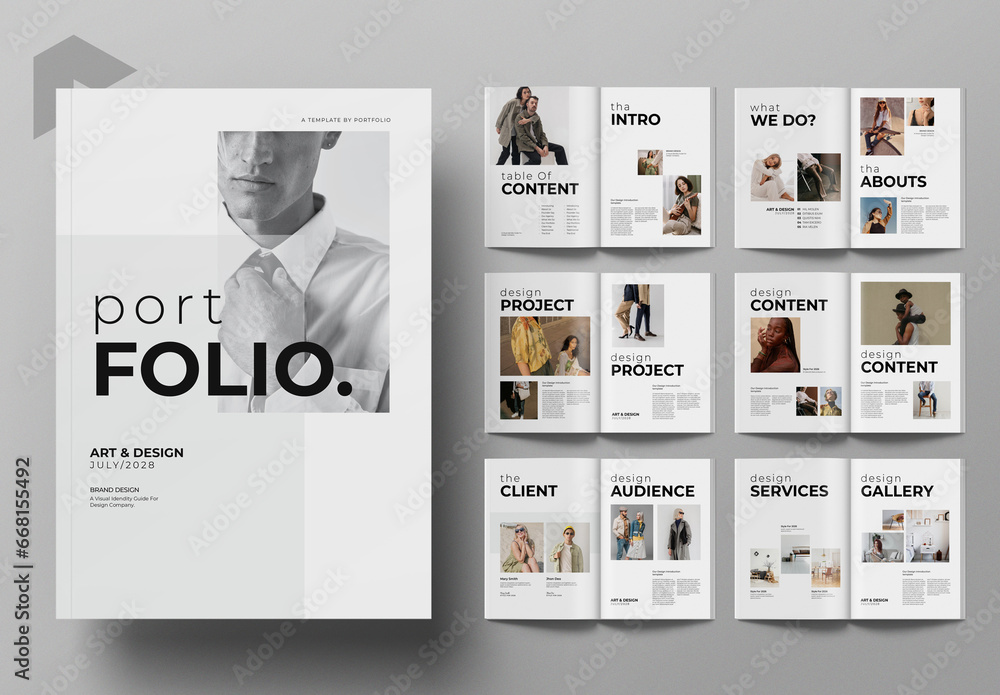 Modern Portfolio Layout Stock Template | Adobe Stock