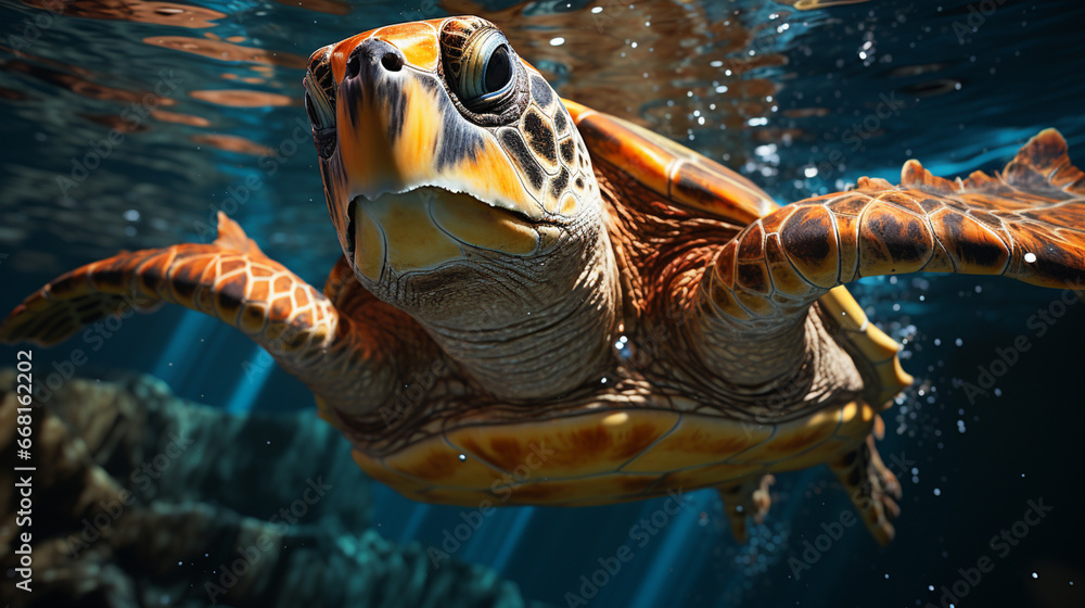 Aquatic Majesty: Ultra-Detailed Realistic Portrait of a Turtle ...