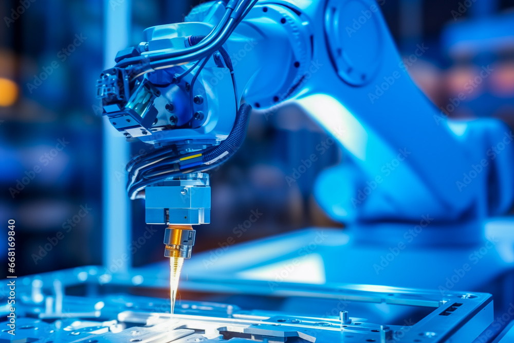 Industrial technology concept. Factory automation. Smart factory ...