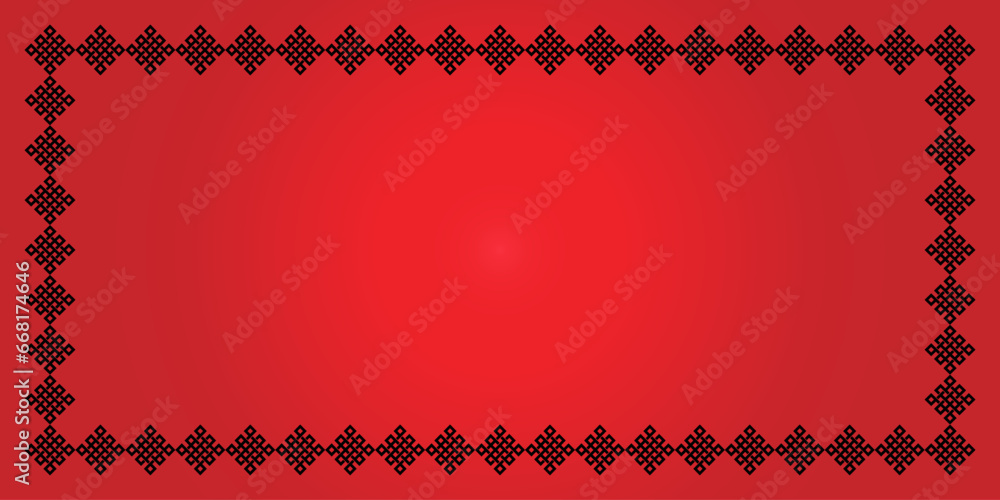 Vecteur Stock Border or frame with knots. Chinese or asian knots ...