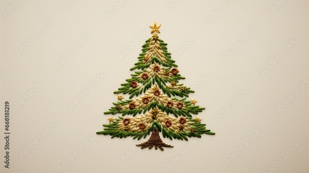 Hand Embroidery Christmas Tree for Beginners. DIY Christmas Embroidery ...