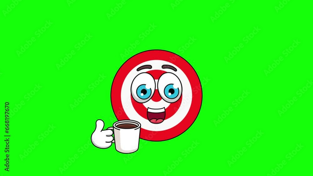 target board emoticon with drinking coffee style, emoji emoticon ...