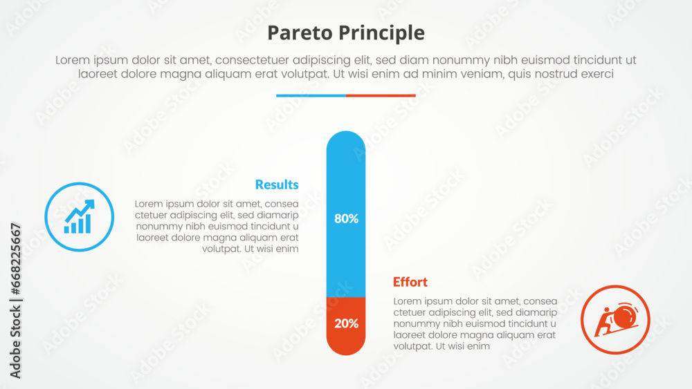 pareto principle analysis 80 20 rule template infographic concept for ...