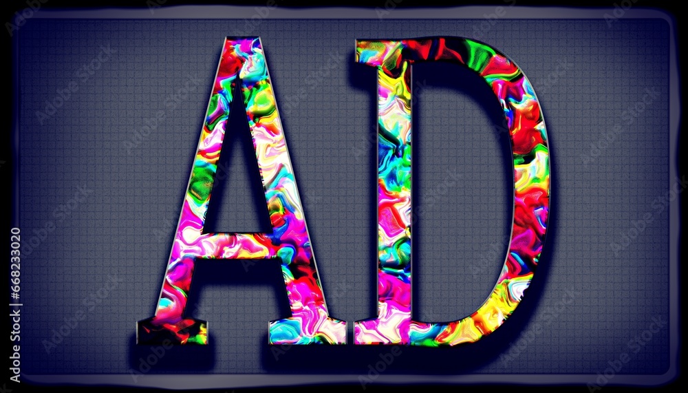 Double letter signature AD in an unique design named Painter rough ...