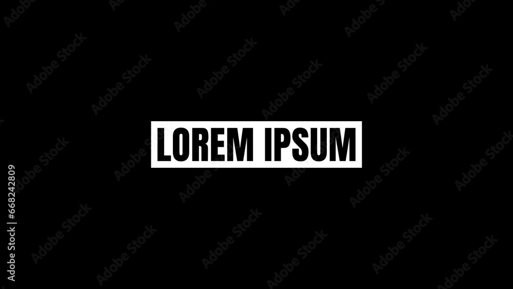 Minimal Text Animation with Auto Resizable Box Stock Template | Adobe Stock