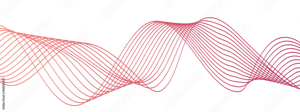 Abstract colorful wave line transparent background modern stream wave ...