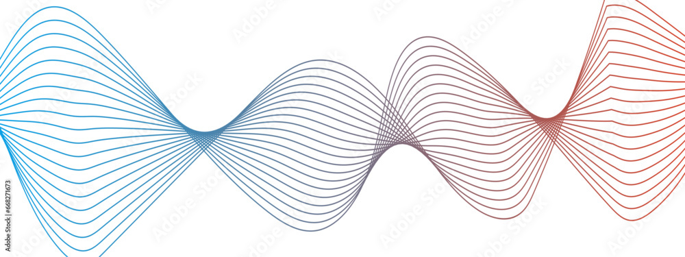 Abstract colorful wave line transparent background modern stream wave ...