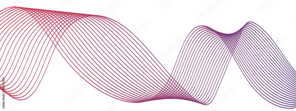 Abstract colorful wave line transparent background modern stream wave ...