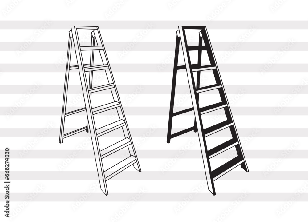 Ladder SVG, Step Ladder Svg, Wooden Ladder Svg, Firefighter Ladder Svg ...