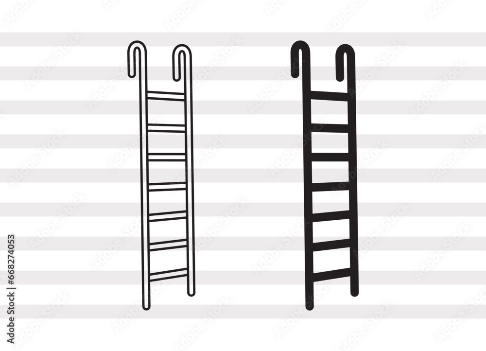 Ladder SVG, Step Ladder Svg, Wooden Ladder Svg, Firefighter Ladder Svg ...