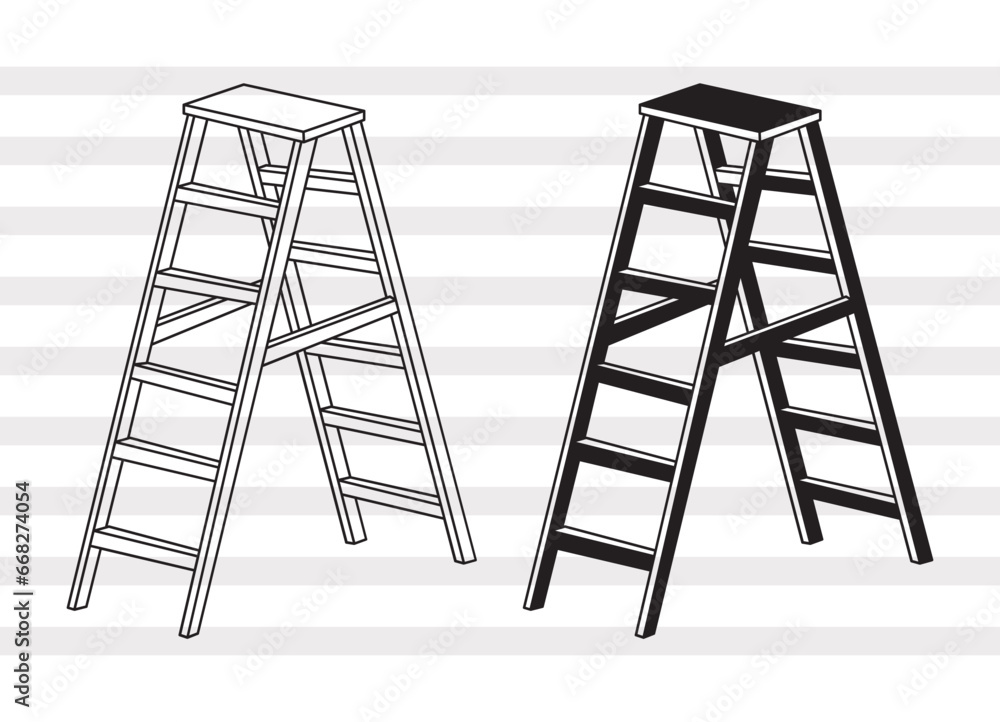 Ladder SVG, Step Ladder Svg, Wooden Ladder Svg, Firefighter Ladder Svg ...