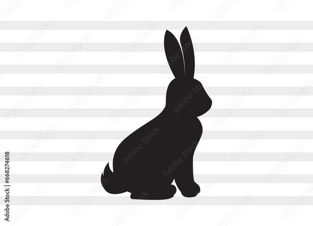 Rabbit SVG, Bunny Silhouette, Animal Svg, Bunny Shape Svg, Rabbit Shape ...