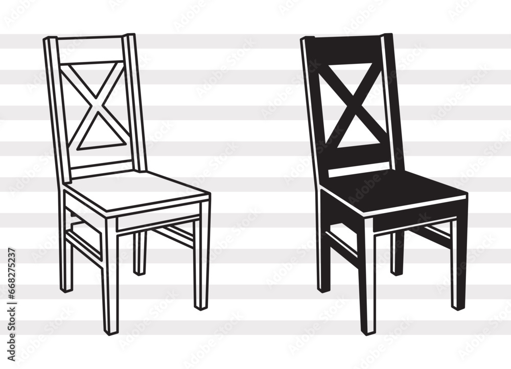 Chair SVG, Chair Silhouette, Office Chair Svg, Decorator Chair Svg ...