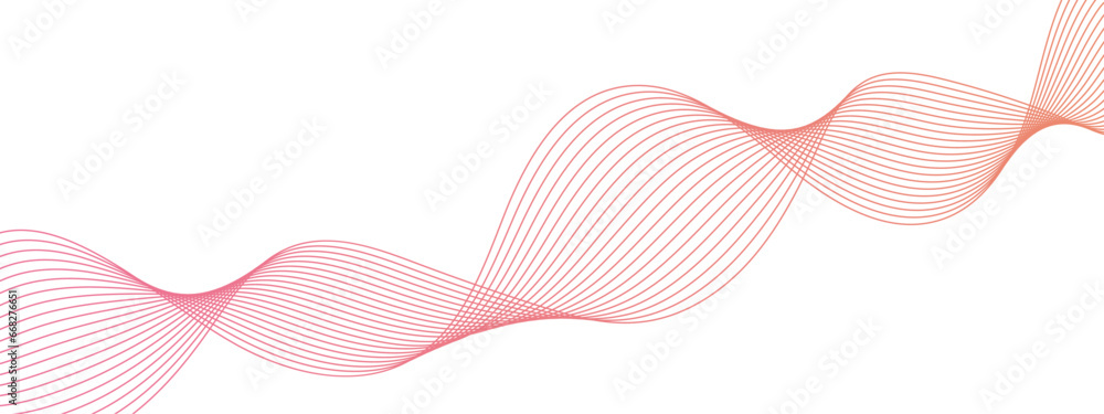 Abstract colorful wave line transparent background modern stream wave ...