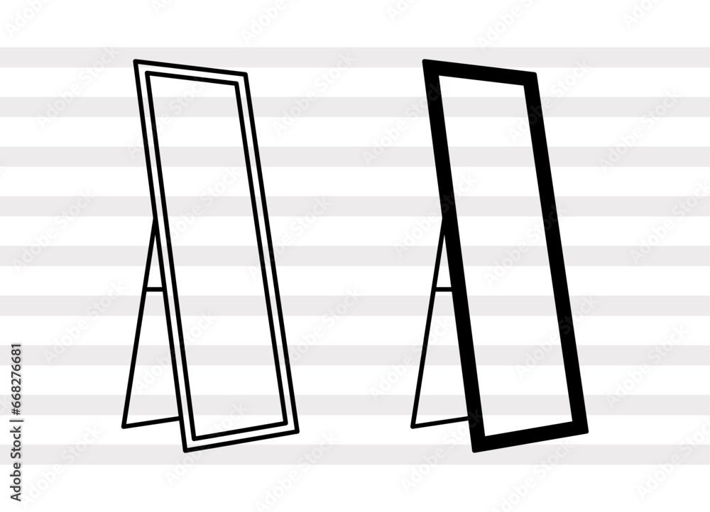 Mirror SVG, Mirror Silhouette, Mirror Frame Svg, Framed Mirror Svg ...