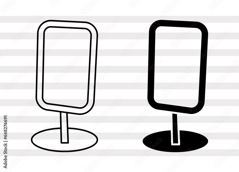 Vetor de Mirror SVG, Mirror Silhouette, Mirror Frame Svg, Framed Mirror ...