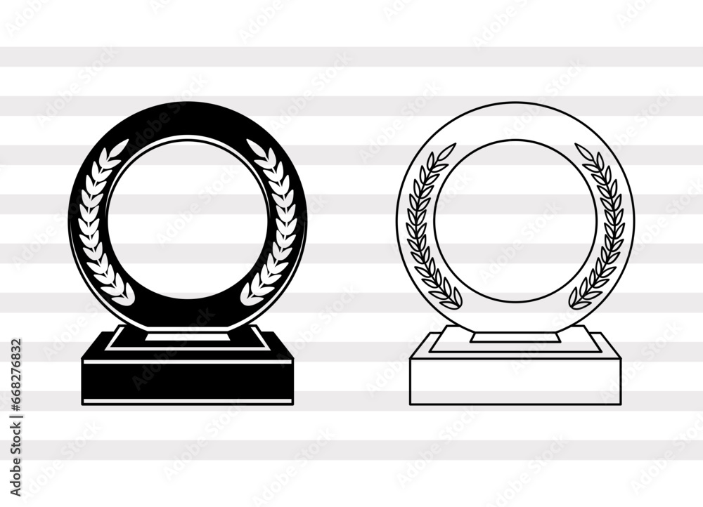 Award Trophy SVG, Trophy Medal Silhouette, Trophy Cup Svg, Winner ...