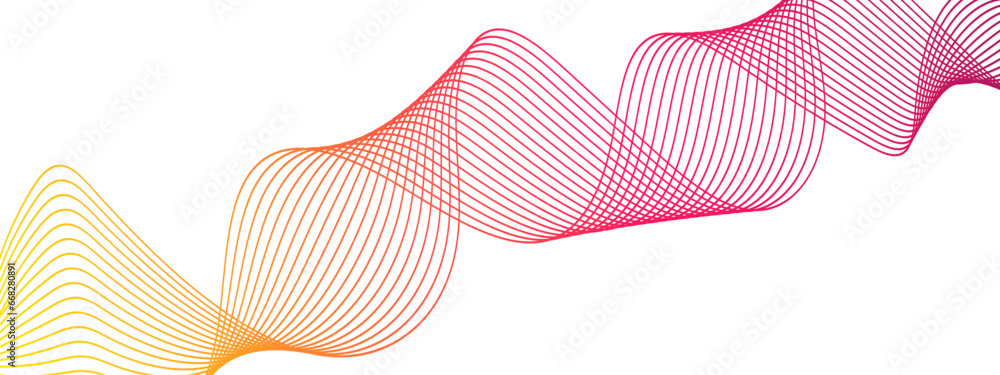 Abstract colorful wave line transparent background modern stream wave ...