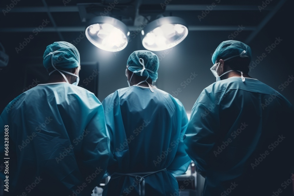Surgeons working in operating room Plastic surgeons operating patient ...