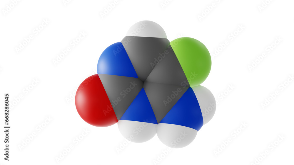 flucytosine molecule, antifungal medication, molecular structure ...