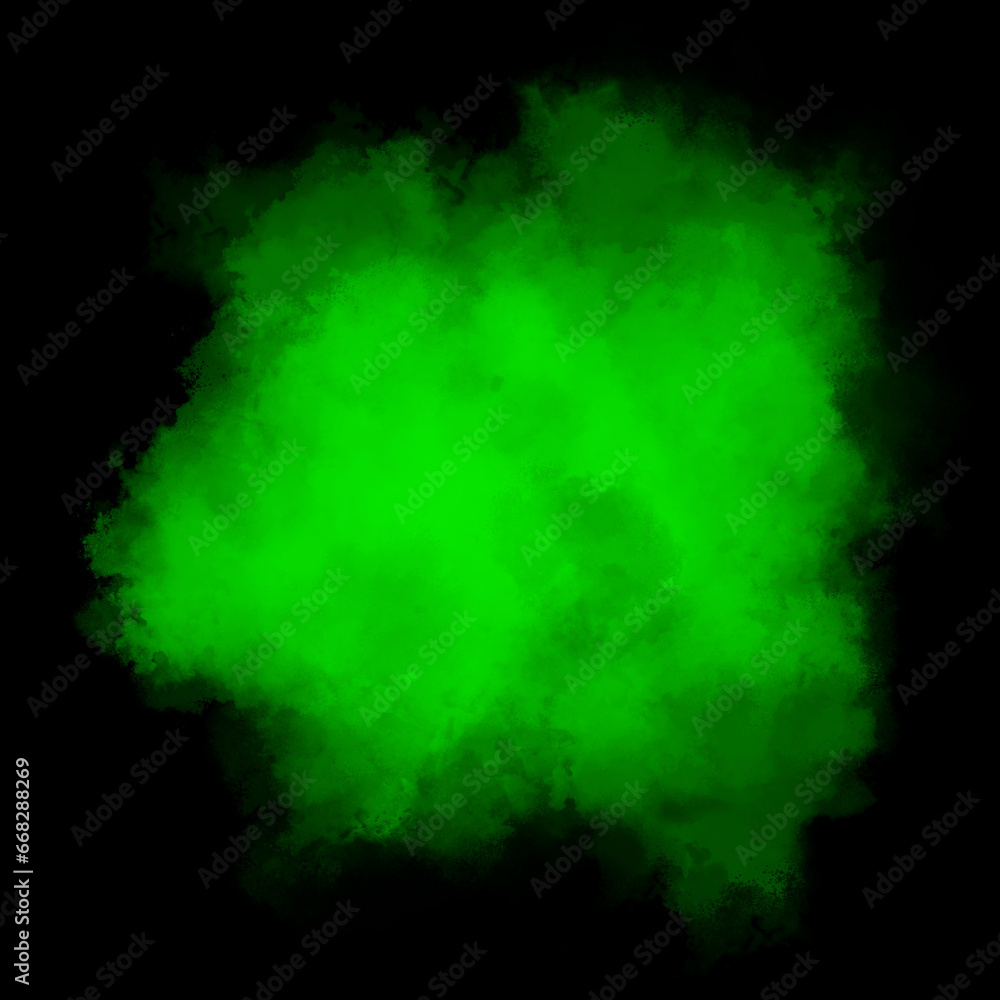 Green color powder explosion isolated on black background. Royalty high ...